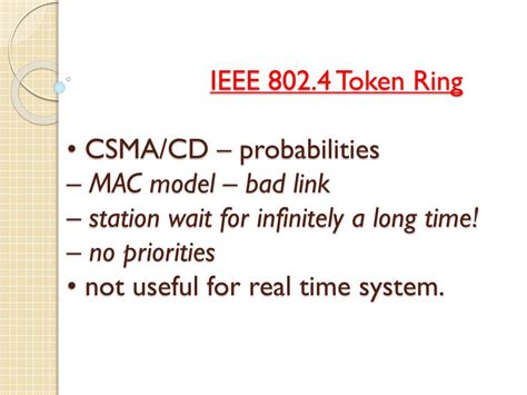 ppt token bus and token ring powerpoint presentation free download