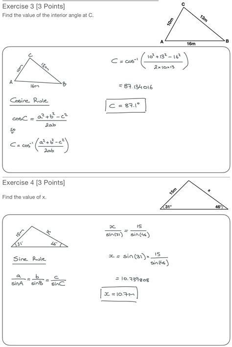 Non Right Angle Trigonometry Quiz 1