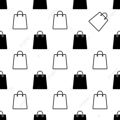 쇼핑백 아이콘 원활한 패턴 벡터 아트 그림 에코 픽토그램 하얀 배경 일러스트 및 사진 무료 다운로드 Pngtree