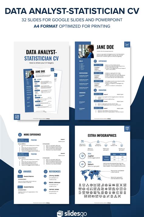 Data Analyst Statistician Resume Template
