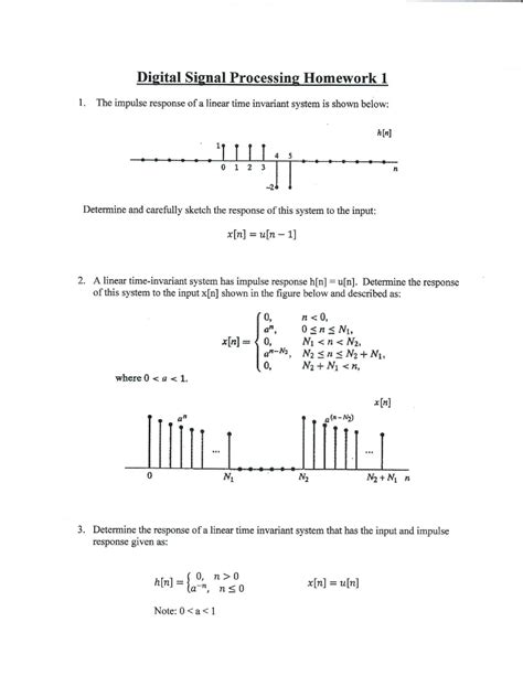 Solved Digital Signal Processing Homework The Impulse Chegg