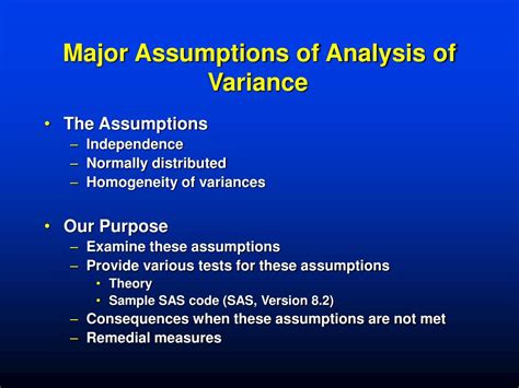 Ppt The Assumptions Of Anova Powerpoint Presentation Free Download