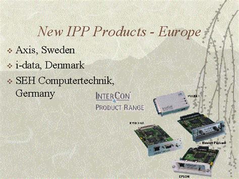 New IPP Products Europe