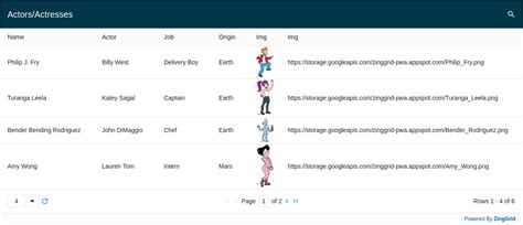 Search Subset Of Columns Zinggrid