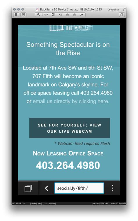 Blackberry Simulator Not Rendering Web Page In The Same Fashion As