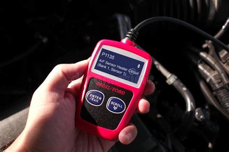 Obd Or Obd Ii Scanner In Use By Technician Automotive Diagnostic Tool