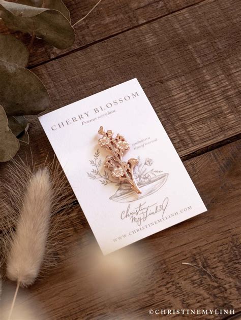 Cherry Blossom Enamel Pin — Christine My Linh