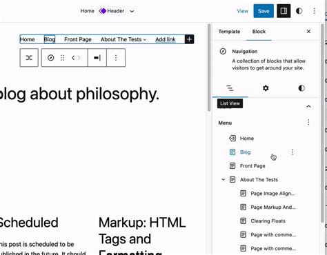 Navigation Block Documentation WordPress Org