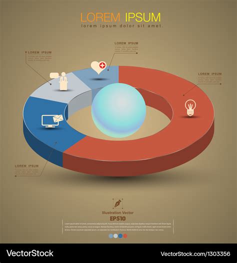 Circle Pie Graph Royalty Free Vector Image VectorStock