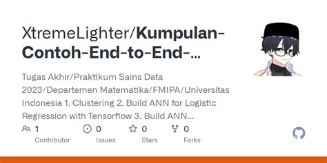 Github Xtremelighterkumpulan Contoh End To End Machine Learning Clustering And Using Ann