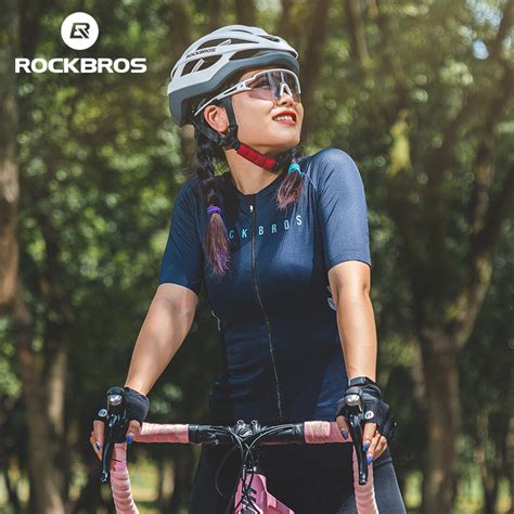 Rockbros Jersey Kobieta Rower Szybkoschnąca Oddychająca Letnia Koszulka Kolarska Sportowa Damska