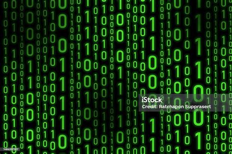 Green Pattern Binary Numeral System Background Stock Illustration Download Image Now