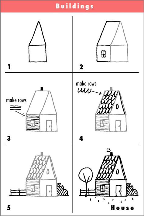 House Drawing Using Shapes Fhousef