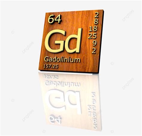 Wooden Board With Gadolinium Highlighted On Periodic Table Of Elements