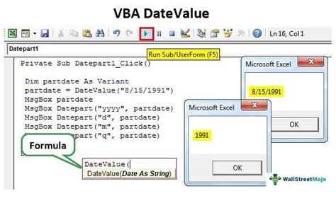 vba datevalue how to use datevalue function in excel vba