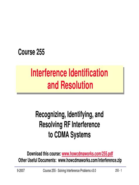interference identification cdma pdf electromagnetic interference