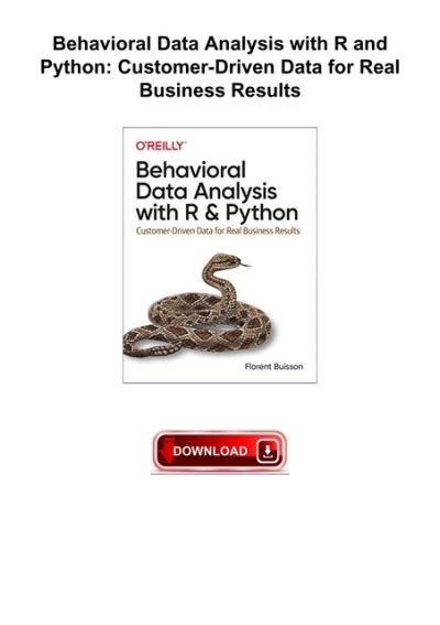 Download Pdf Behavioral Data Analysis With R And Python Customer