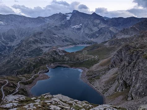 Breathtaking Landscape Of Alpine Lakes In The Italian Alps Stock Image