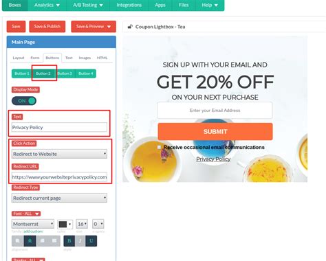 How To Add A Privacy Policy Link By The Opt In Checkbox Digioh Help