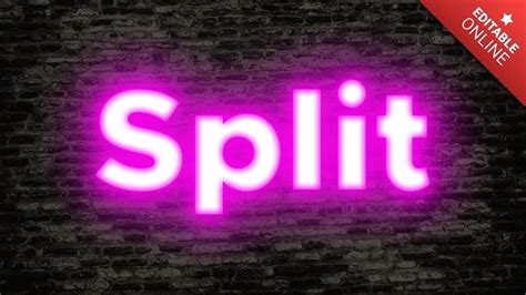 Split Text Style Effects Generator