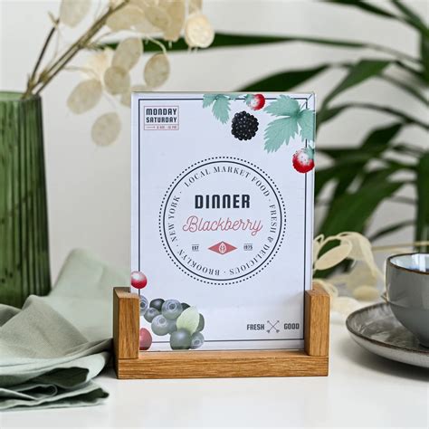 Wooden Acrylic Table Stand Menu Holder Buy At The Best Price Custom Design Fast Delivery In Usa