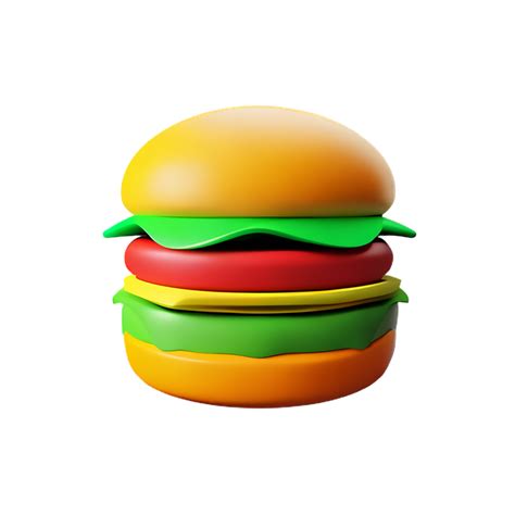 hamburger 3d rendering icon illustration 28610392 png