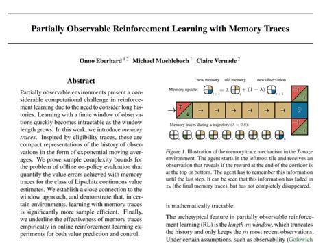 👀 partially observable reinforcement learning with memory traces