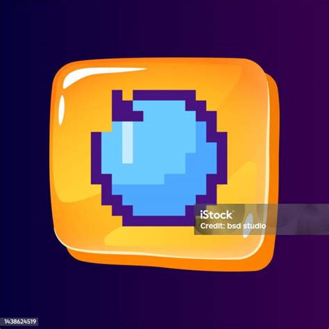 System Update Glossy Ui Button With Pixelated Color Icon Stock Illustration Download Image Now