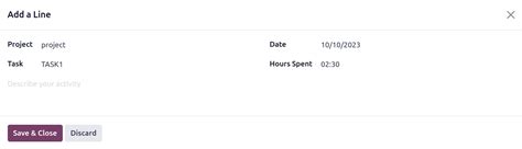 Timesheets In Odoo 17 Odoo V17 Enterprise Edition Book