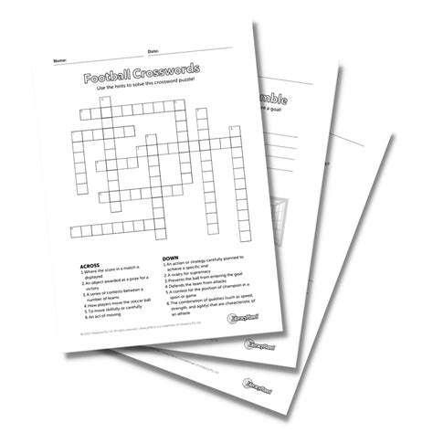 Football Activity Pack Secondary Literacyplanet