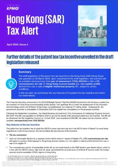 Further Details Of The Patent Box Tax Incentive Kpmg China