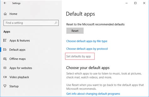 Как да промените програмите по подразбиране в Windows 10