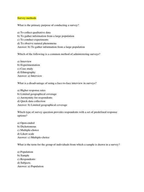 Survey Methods Pdf Level Of Measurement Type I And Type Ii Errors