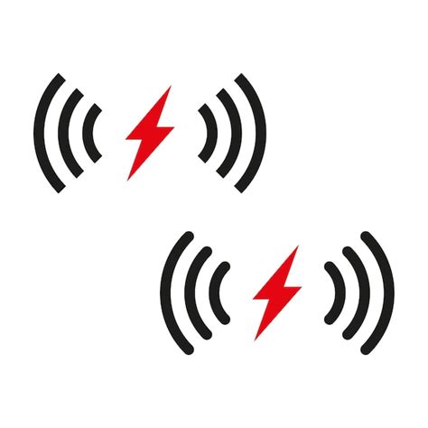 웹 디자인을 위한 플랫 번개 Wi Fi 인터넷 통신 컴퓨터 기술 개념 프리미엄 벡터