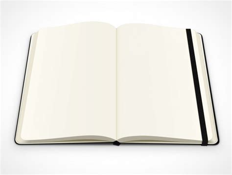 Notebook Mockup High Angle Open View In Book Catalog