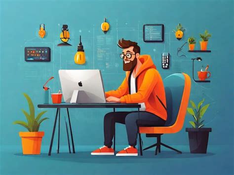 Premium Photo Developer At Computer Engineer Coding Hacker Concept