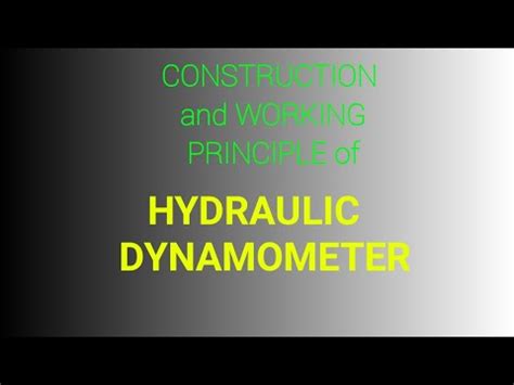 Construction and working principle of hydraulic dynamometer - YouTube