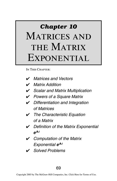 Solution Matrices And The Matrix Exponential Studypool Solution Matrices And The Matrix Exponential Studypool