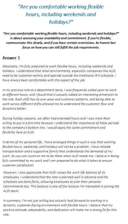 Aldi Interview Questions And Answers Interview Detectives