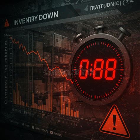 Digital Illustration Showcasing A Declining Stock Market Chart And A