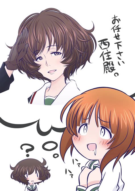 Nishizumi Miho And Akiyama Yukari Girls Und Panzer Drawn By Hazuki