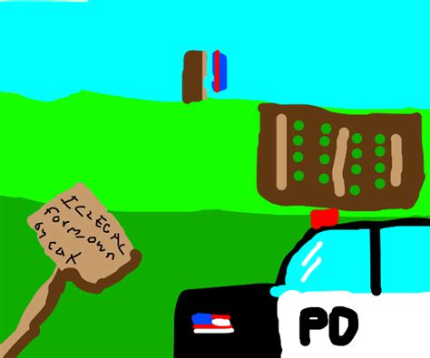 Cat Has An Illegal Catnip Farm Drawception