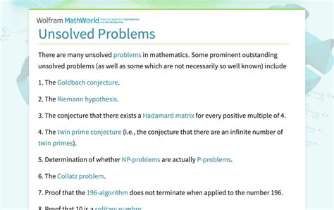 Unsolved Math Problems Ebook Free The Millennium Problems The Seven