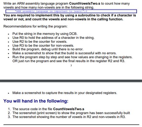 solved write an arm assembly language program