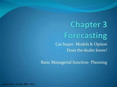 Ppt Chapter 3 Forecasting Powerpoint Presentation Free Download Id