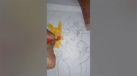 How To Draw Aish And Pikachu Drawing Shorts Trending Anime Youtube
