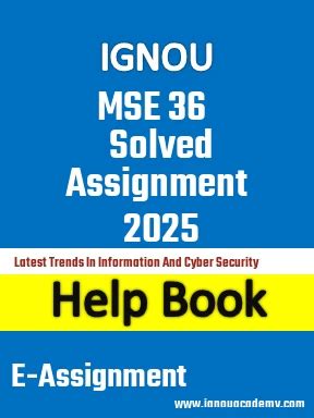 IGNOU MSE 36 Solved Assignment 2025