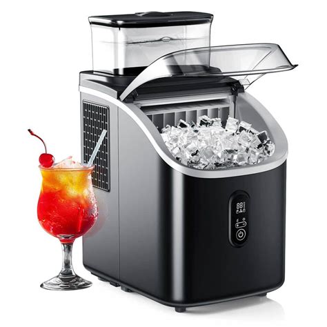 Simzlife 87 In 30 Lb Cube Ice Countertop Portable Ice Maker In Black