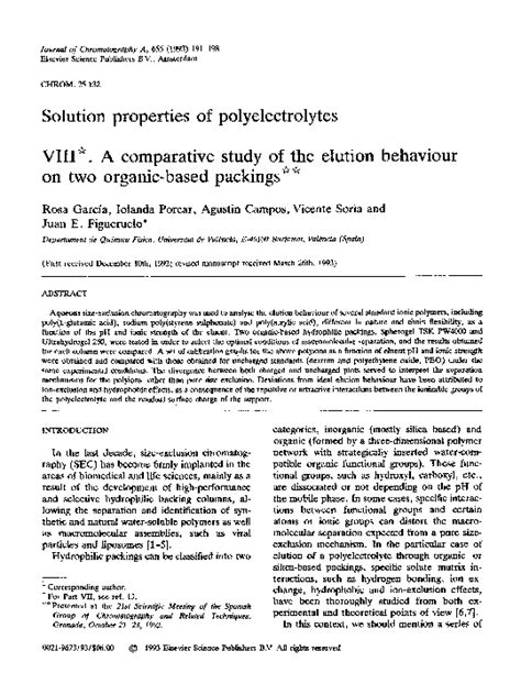 Pdf Solution Properties Of Polyelectrolytes