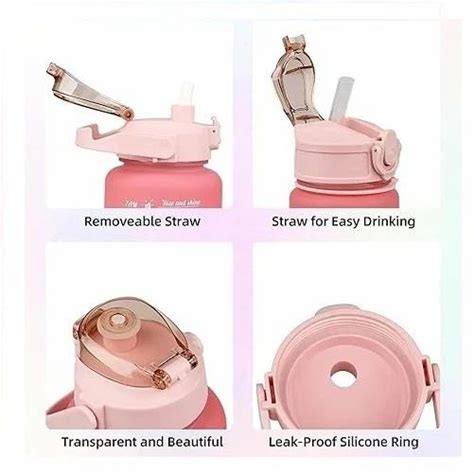 Capacity 2000 Ml Temson Unbreakable 3 In 1 Water Bottle With Motivational Time Marker At ₹ 280